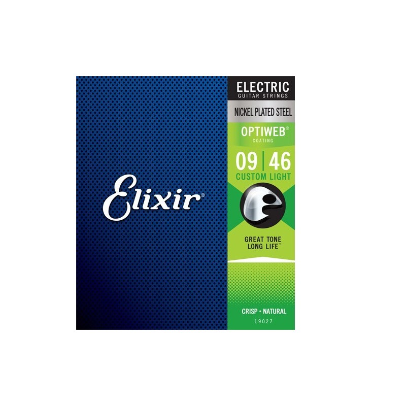 Elixir Electric Optiweb 19027 custom light | Cordes guitare électrique
